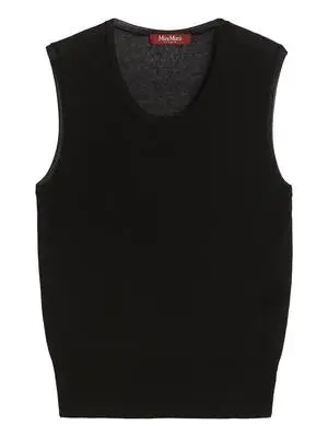 Max Mara Sleeveless Knit Top - Black