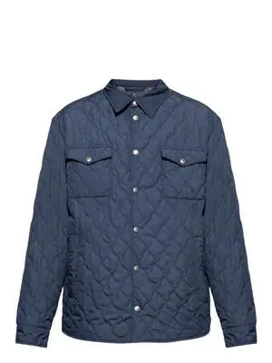 Etro Quilted Snap-button Jacket - Navy Blue