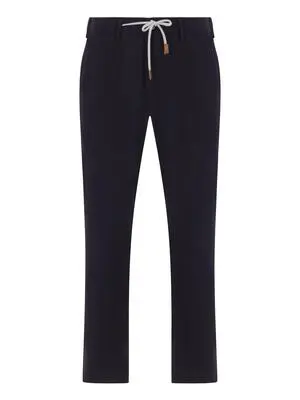 Eleventy Eleventy Drawstring Tailored Pants Black