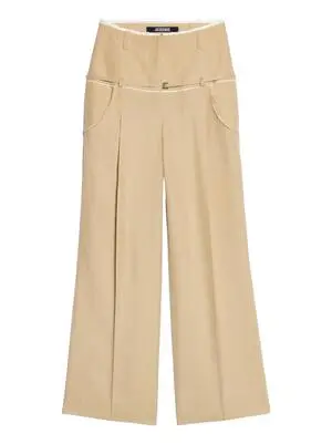 Jacquemus Belted Wide-leg Tailored Trousers - Light Brown
