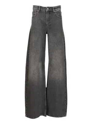 MARINE SERRE Laser Wash Flared Jeans - Black