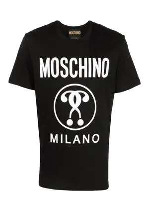 Moschino Printed Crewneck T-shirt - Black