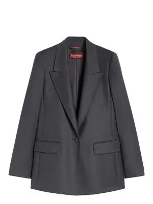 Max Mara Bolsena Single-breasted Blazer - Dark Gray