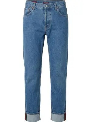 Gucci Tapered Fit Denim Trousers - Blue