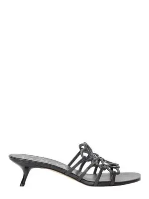 Loewe Petal Anagram Slides - Black