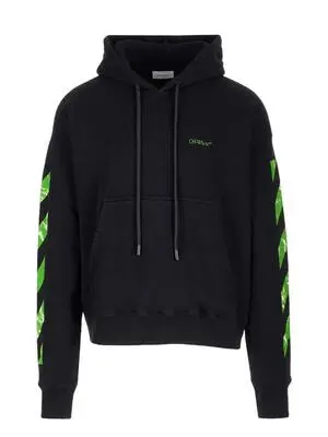 Off-White Arrow-motif Cotton Hoodie - Black