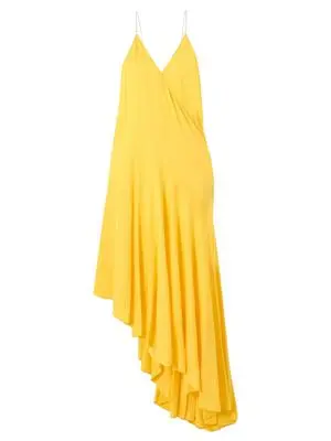 Alaïa Asymmetric Jersey Midi Dress - Yellow