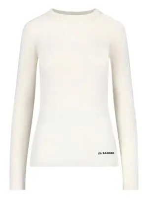 JIL SANDER Jil Sander Logo-Printed Crewneck Long-Sleeve T-Shirt No