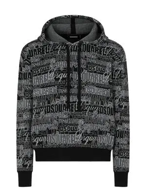 DSQUARED2 Dsquared2 Intarsia-Knit Drawstring Hoodie