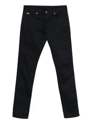 Emporio Armani Logo Plaque Slim-fit Jeans - Black