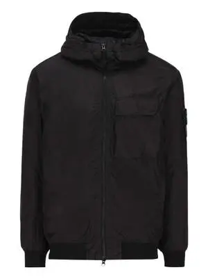 Stone Island Compass-patch Windbreaker Jacket - Black