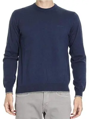 Emporio Armani Round Neck Logo Pullover - Blue