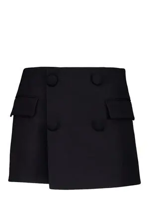 Balmain Gabardine Double-breasted Shorts - Black