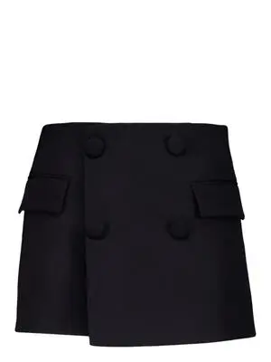 Balmain Gabardine Double-breasted Shorts - Black