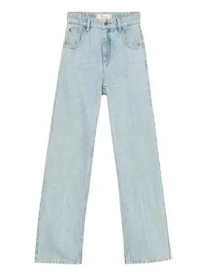 Blumarine Logo Embroidered Jeans - Light Blue