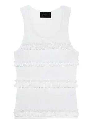 Simone Rocha Ruffled Tank Top - White