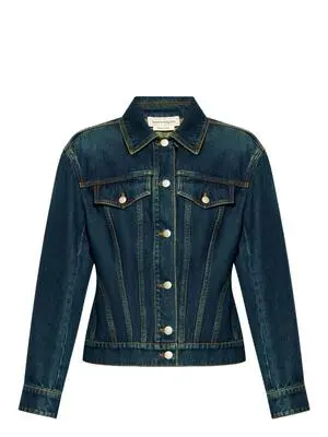 ALEXANDER MCQUEEN Alexander McQueen Long Sleeve Buttoned Denim Jacket