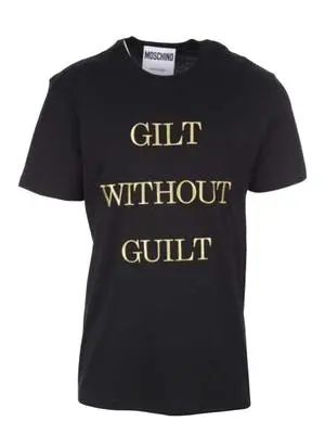 Moschino Slogan-print Short-sleeve T-shirt - Black