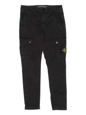 Stone Island Casual Pants With Belt Loops - Black