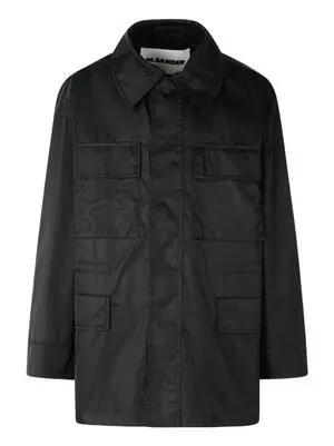 JIL SANDER Long Sleeved Field Jacket - Black