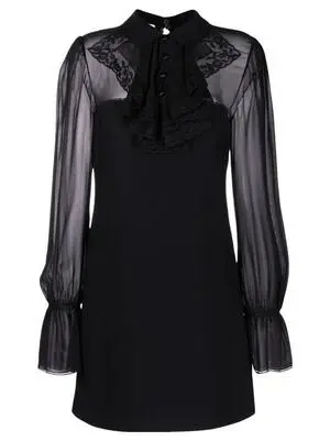 MIU MIU Miu Miu Cady Minidress With Long Sleeves