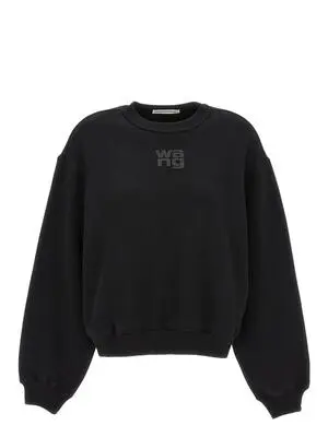 Alexander Wang Essential Terry Crewneck Sweatshirt - Black