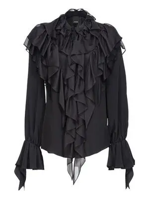 Pinko Ruffled Blouse - Black