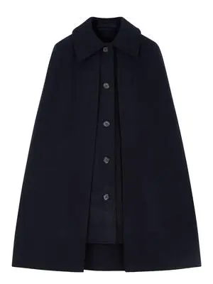 TOTEME Cape With Button Closure - Black