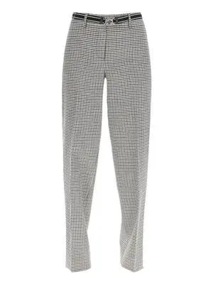 MIU MIU Miu Miu Checked Straight Leg Trousers