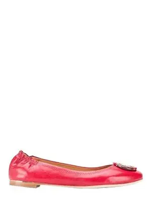 Tory Burch Round Toe Flat Shoes - Red