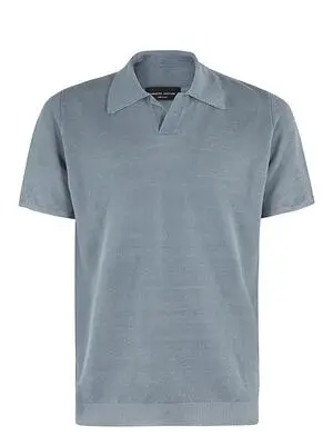ROBERTO COLLINA Short-sleeved Polo Shirt - Gray