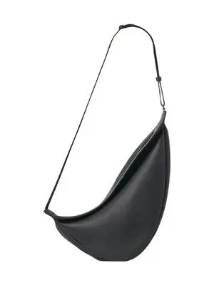 THE ROW Large Slouchy Banana Zipped Shoulder Bag - Black