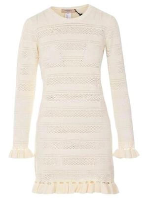 TWINSET Ruffled Short Knitted Dress - No