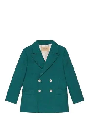 Gucci Double-breasted Long-sleeved Suit Coat - Green
