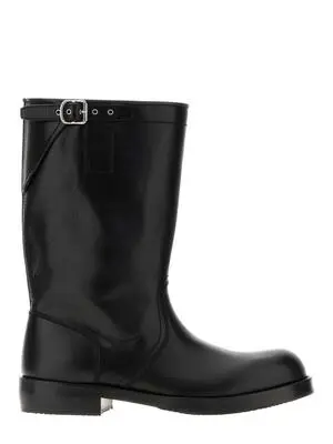 Dries Van Noten Buckled Leather Boots - Black