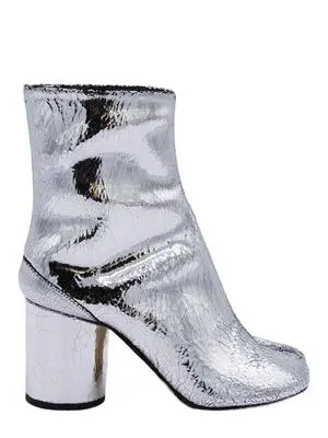 MAISON MARGIELA Maison Margiela Tabi Metallic Ankle Boots Silver