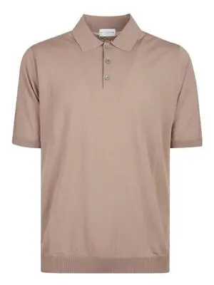 BALLANTYNE Cltralight Cotton Polo Shirt - Darksand
