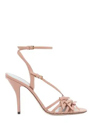 Valentino Garavani Knot Detailed Open Toe Stiletto Sandals - Nude