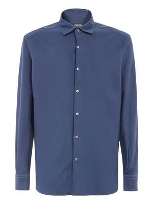 Zegna Long-sleeved Shirt Blue