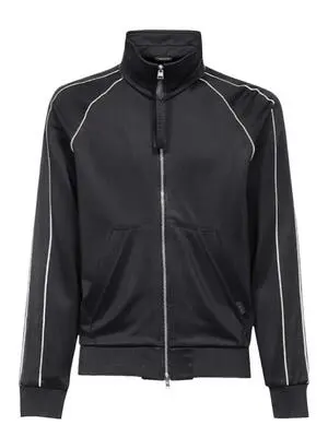 TOM FORD Zip-up Jersey Jacket - Black