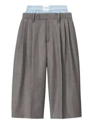 Alexander Wang Alexander Wang Layered Tailored Culottes Gray