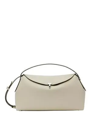 TOTEME Toteme Logo Plaque Shoulder Bag Beige