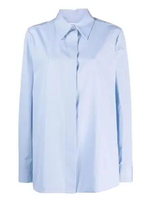 JIL SANDER Long Sleeve Striped Shirt - Powder Blue