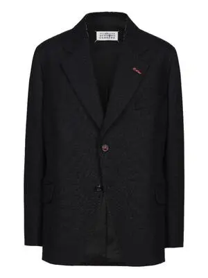MAISON MARGIELA Herringbone Single-breasted Blazer - Black