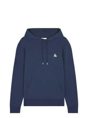 Maison Kitsuné Bold Fox Head Patch Drawstring Hoodie - Eclipse Blue