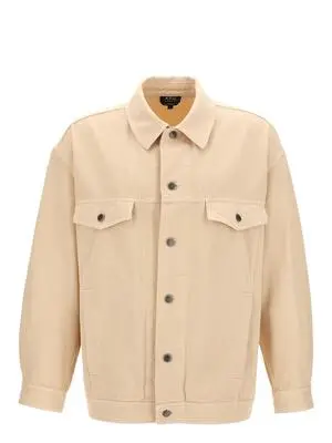 A.p.c. Elvis Buttoned Denim Jacket - Nude