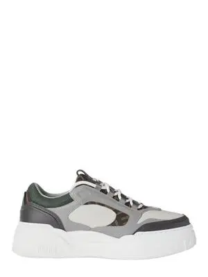 Fendi Force Lace-up Leather Sneakers - White
