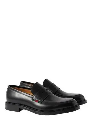 Gucci Web Slip-on Loafers - Black