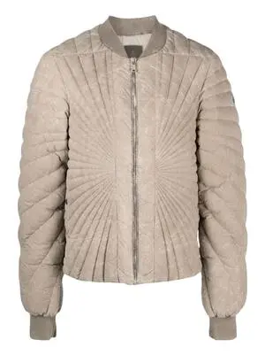 Moncler Radiance Flight" Padded Bomber Jacket - Nude