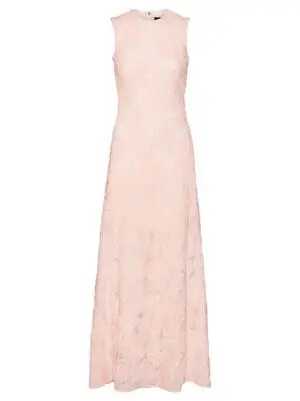 ROTATE BY BIRGER CHRISTENSEN ROTATE Sleeveless Jacquard Crewneck Maxi Dress No